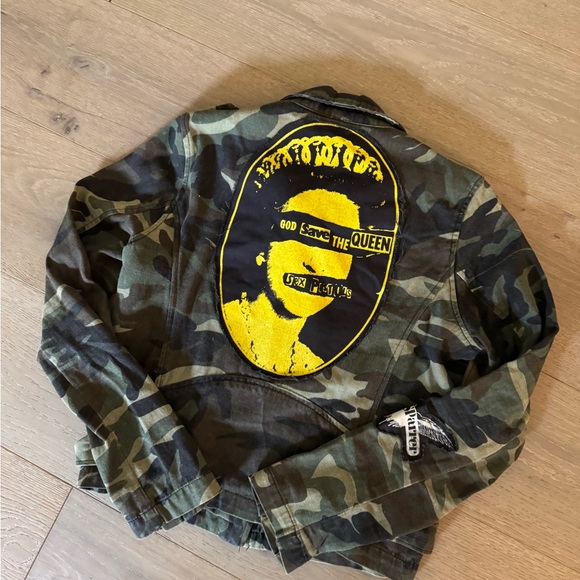 Jackets & Coats | Vintage Camouflage Jacket With Graphic Back | Poshmark